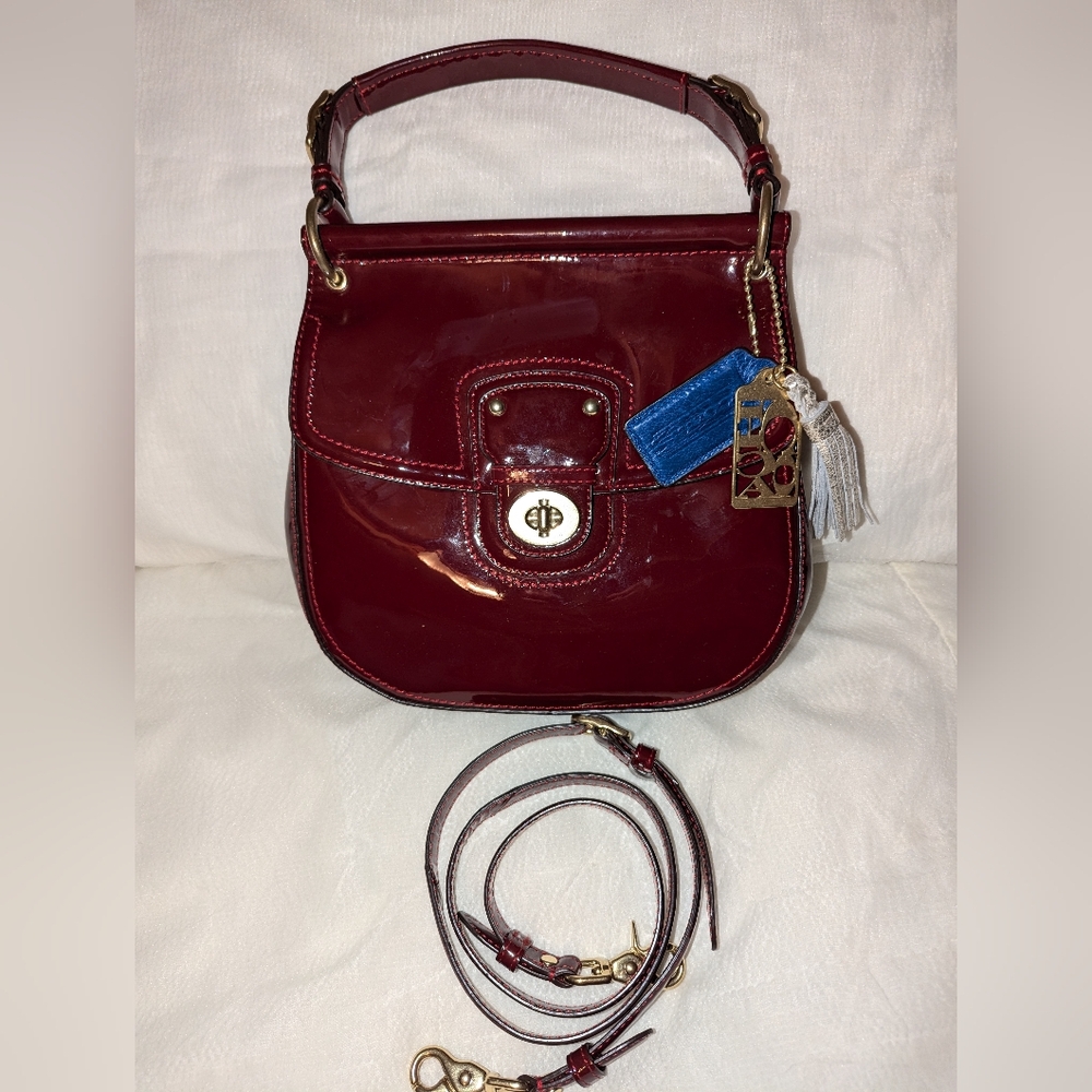 Coach Willis Red Patent Leather Legacy Edition Euc - Gem